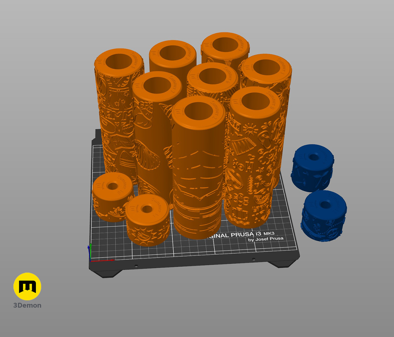 Summer Texture Rollers by 3Demon's Texture Rollers | Download free STL ...