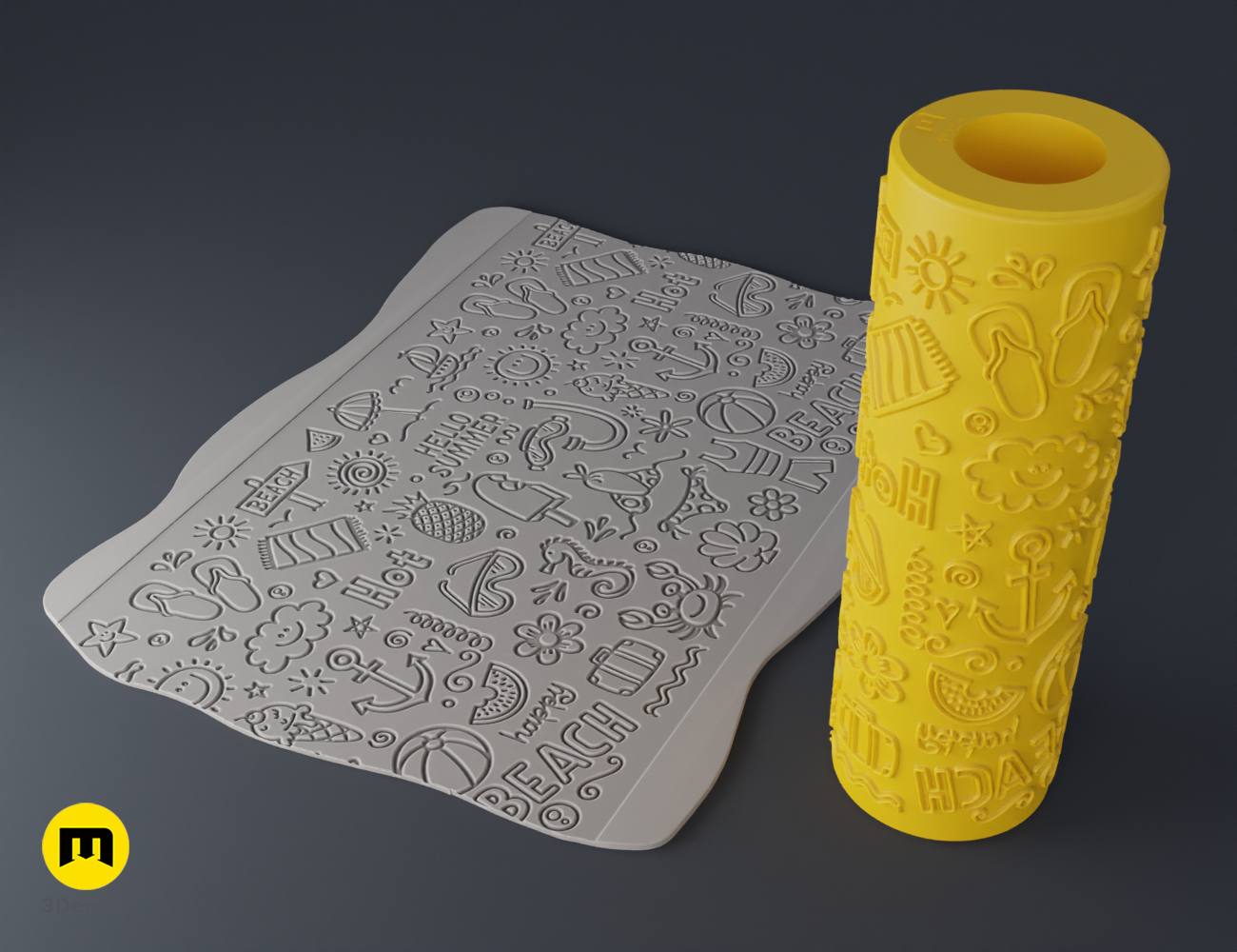 Summer Texture Rollers by 3Demon's Texture Rollers | Download free STL ...