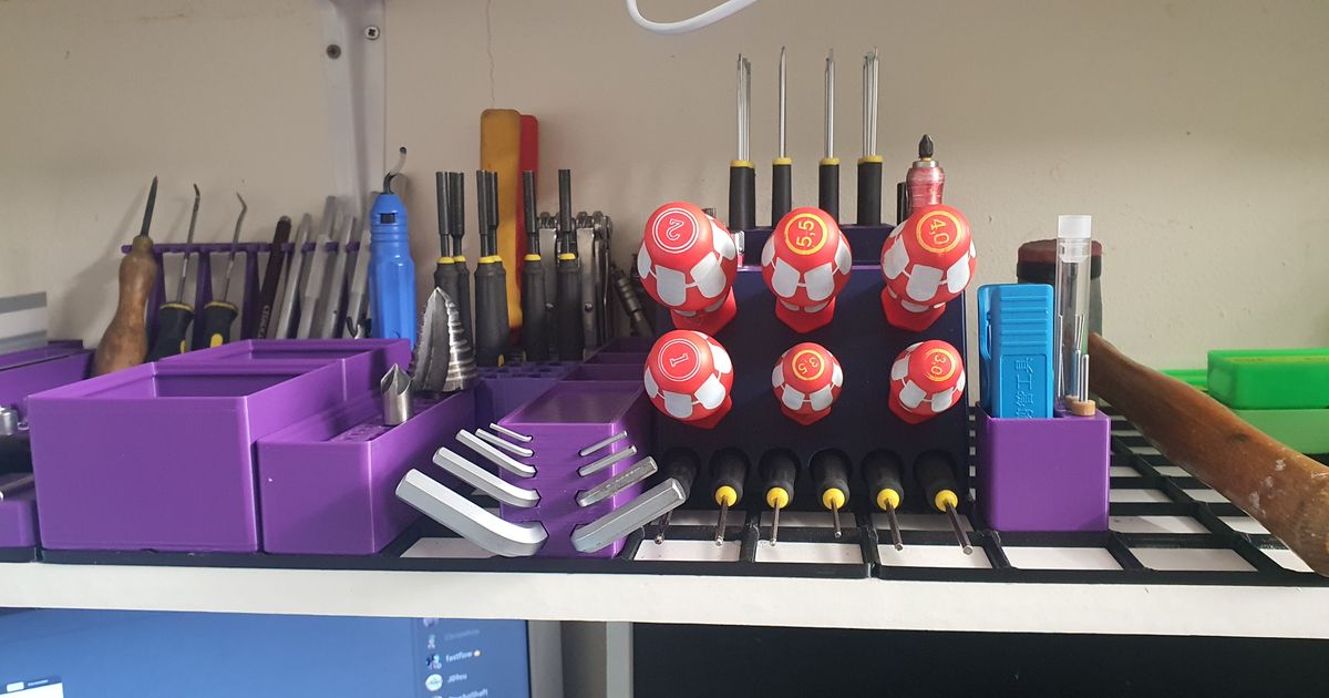 screwdriver station featuring Gridfinity and Wera by fastflow | Download free STL model ...