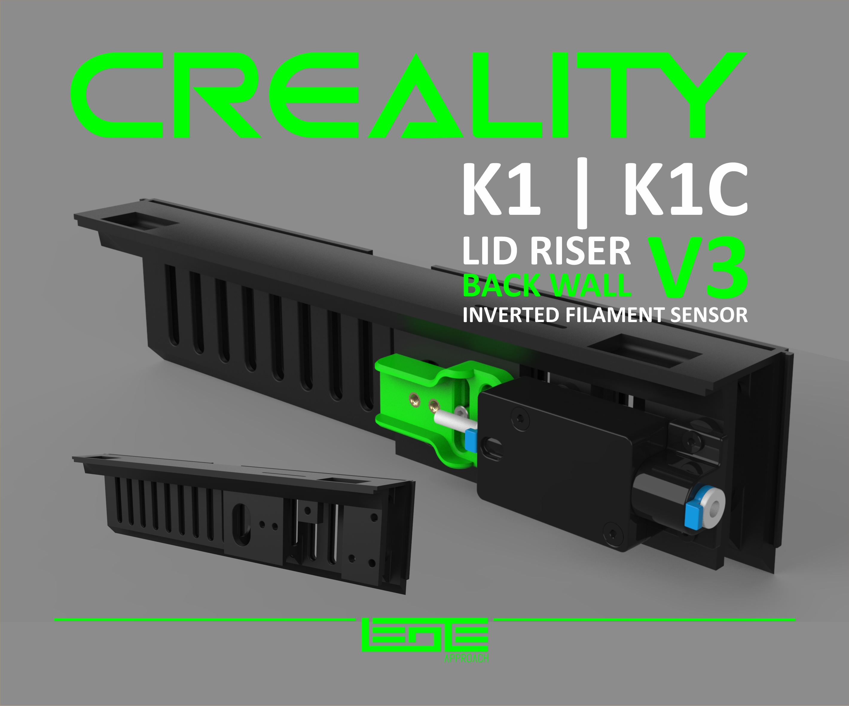 CREALITY K1 | K1C | K1SE - LID RISER V3 [FRAME EXTENSION KIT] by LEOTE ...