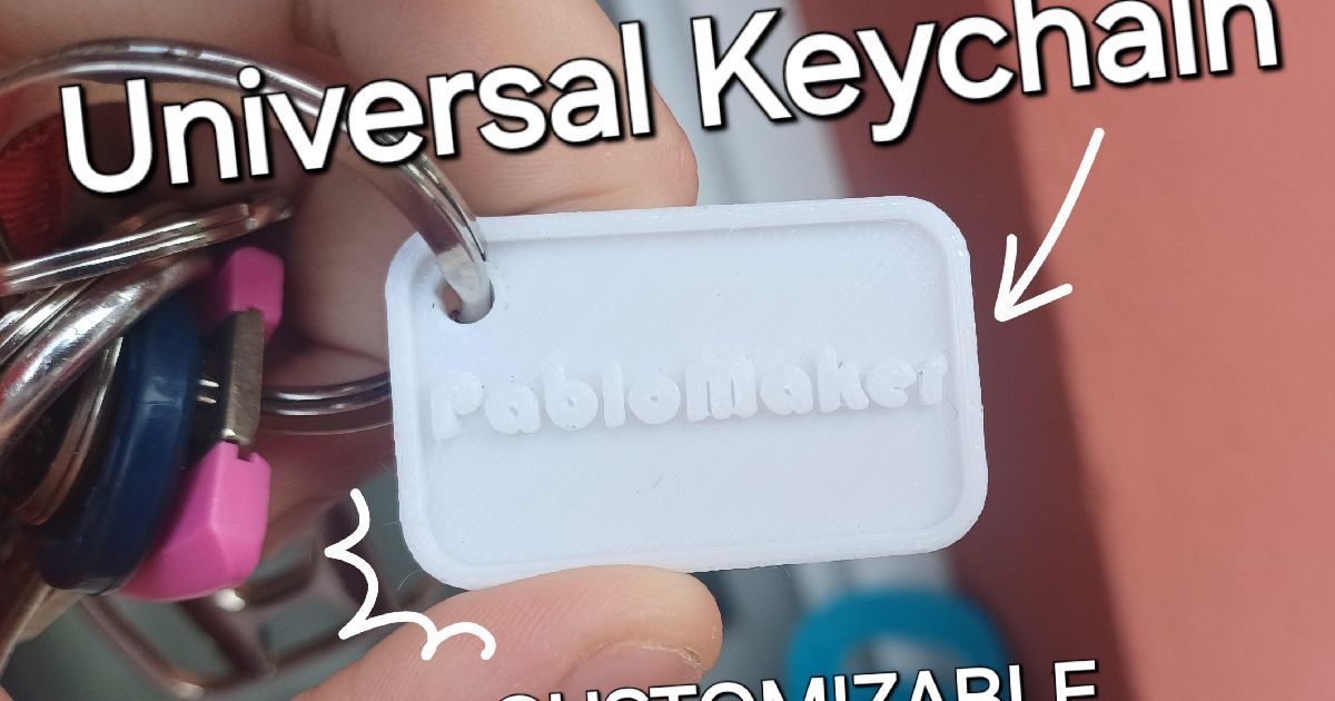 Customizable Keychain by PabloMaker | Download free STL model ...