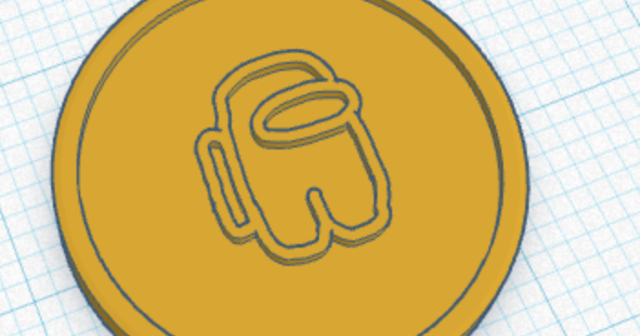Among Us coin by Gabe Rogutich | Download free STL model | Printables.com