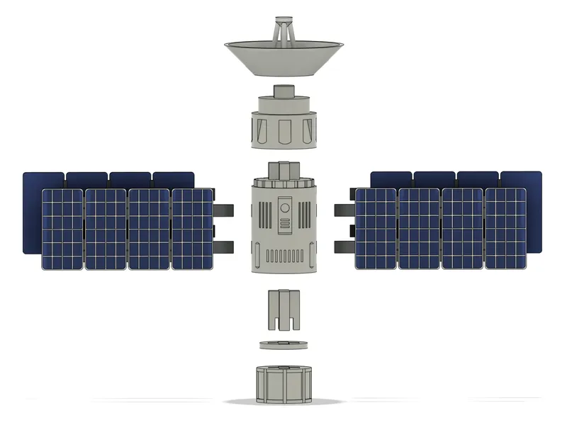 Satellite in Orbit by AlexT | Download free STL model | Printables.com