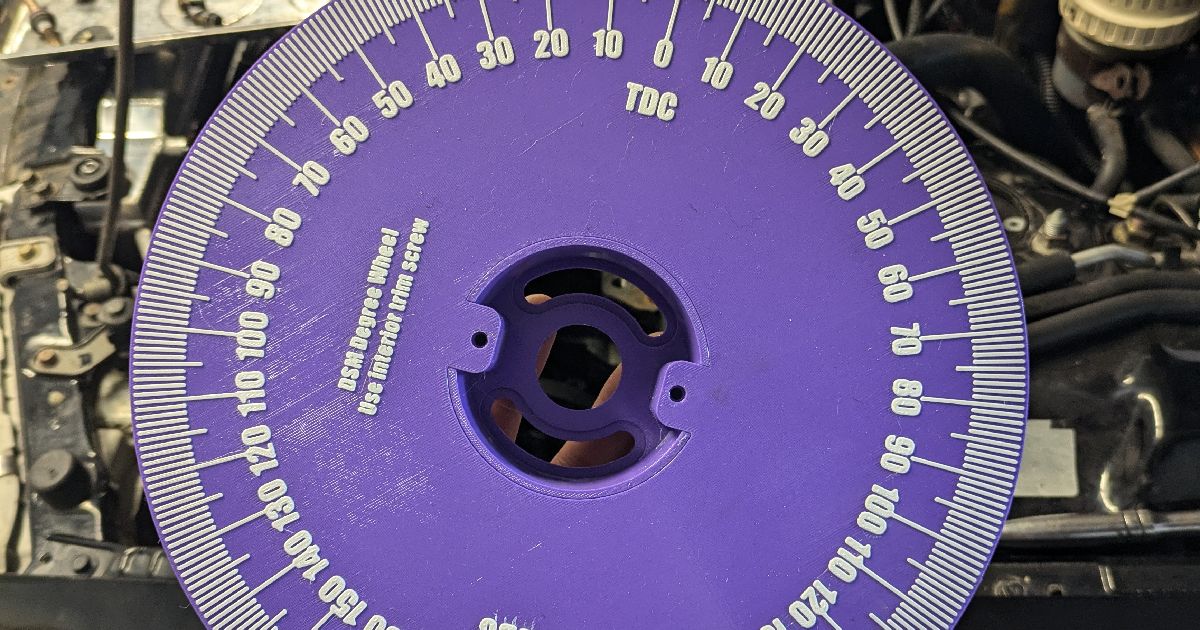 Crankshaft Degree Wheel with hub for 4G63 by Camelopardalis | Download ...