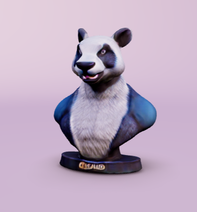 Bodybuilder Kangaroo Panda Bust by Rhuan | Download free STL model ...