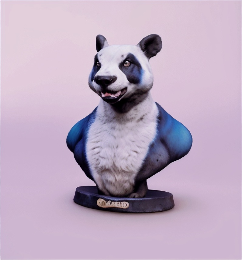 Bodybuilder Kangaroo Panda Bust by Rhuan | Download free STL model ...