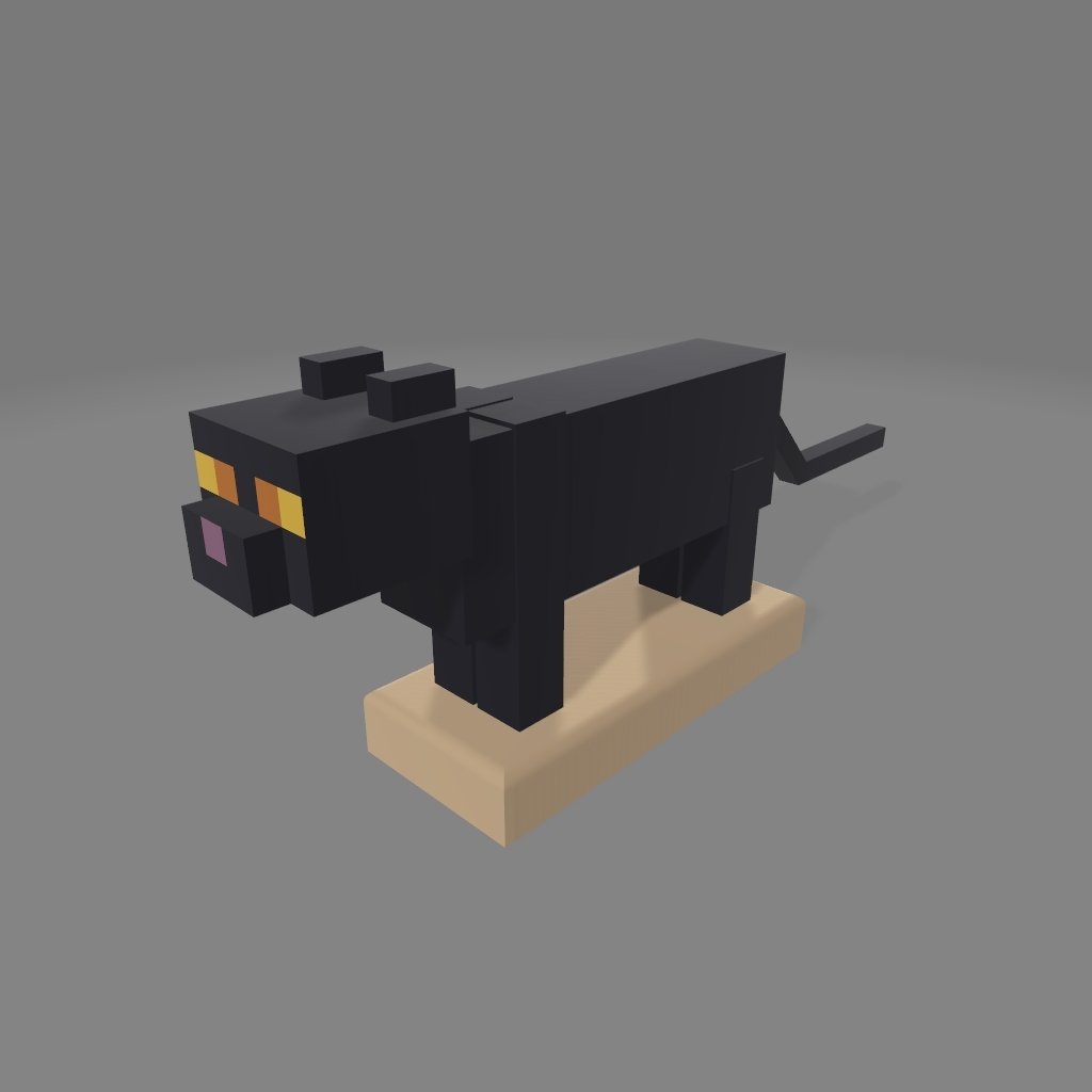 Cat minecraft by Ribo_3D | Download free STL model | Printables.com
