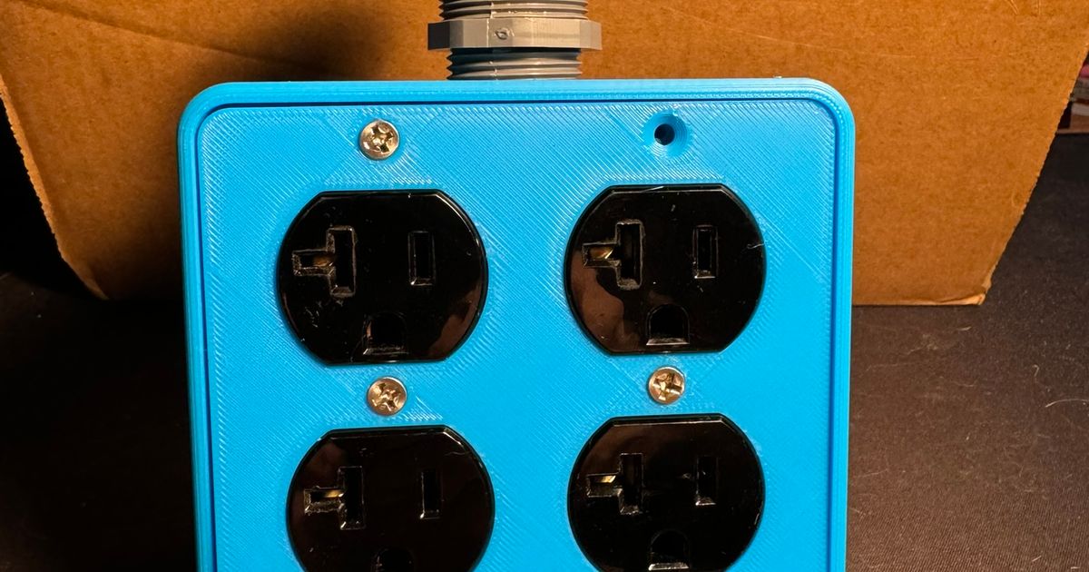 Portable 2 Gang Outlet Box by McKeeTech | Download free STL model ...