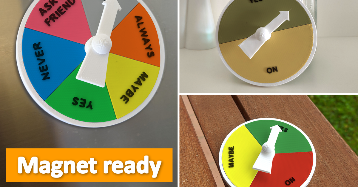 Customizable Decision Maker Magnet Ready By 🏆 Snakko Download Free
