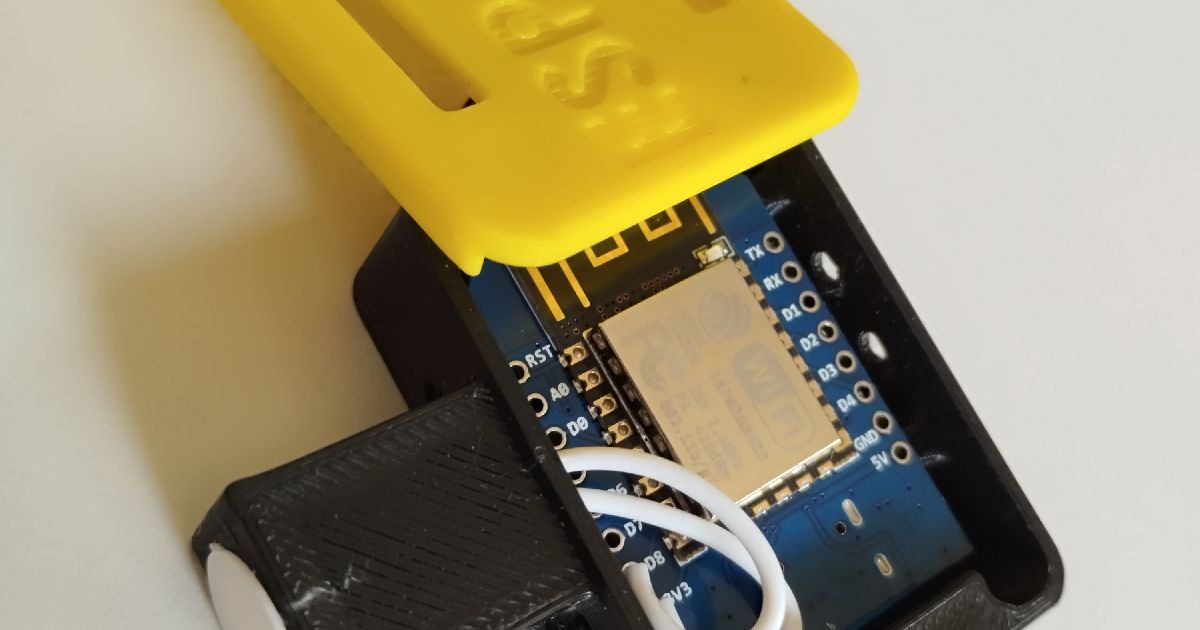 Case for ESP8266 D1-mini including a door-/window-contact sensor by ...