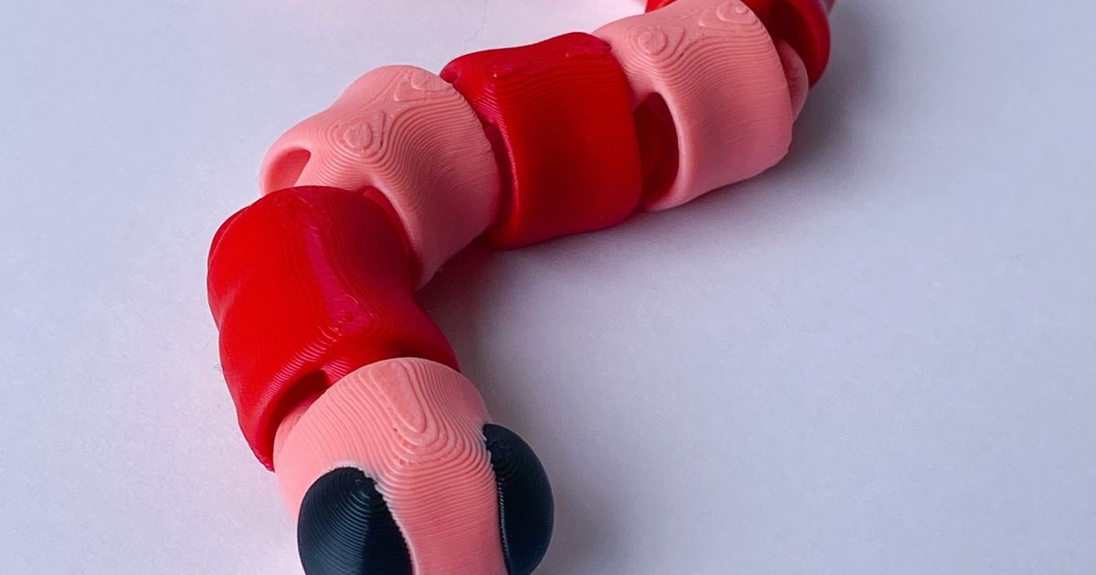 Articulated Worm, Flexi Worm by Cylix3D | Download free STL model ...