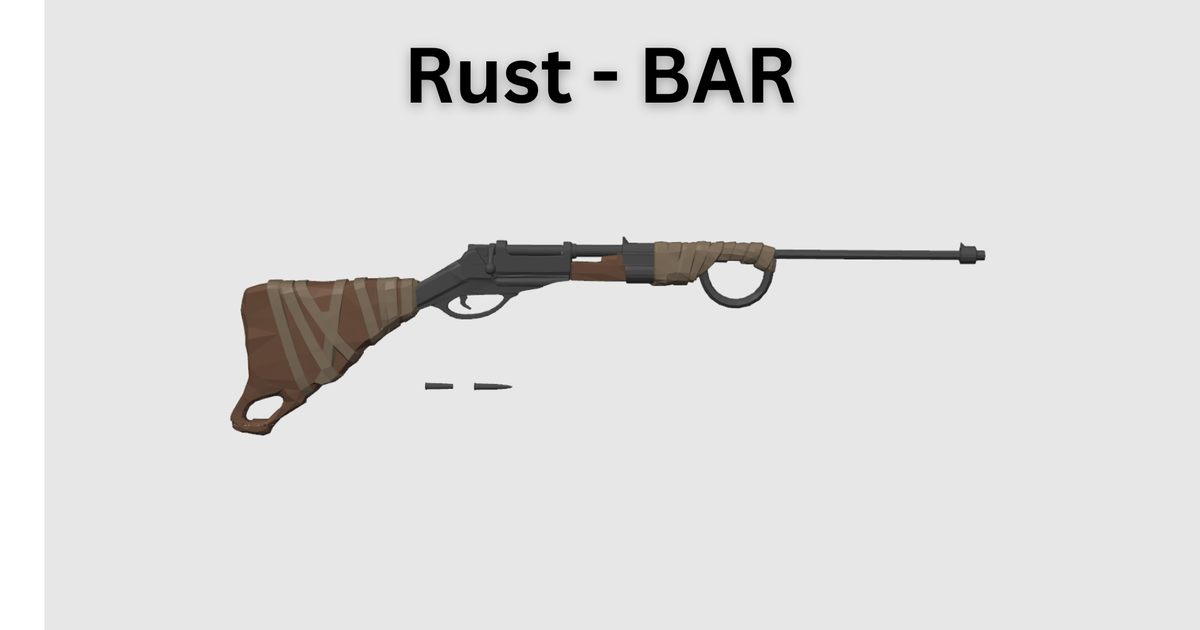 Bolt Action Rifle - RUST por lookawilduser | Descargar modelo STL gratuito | Printables.com