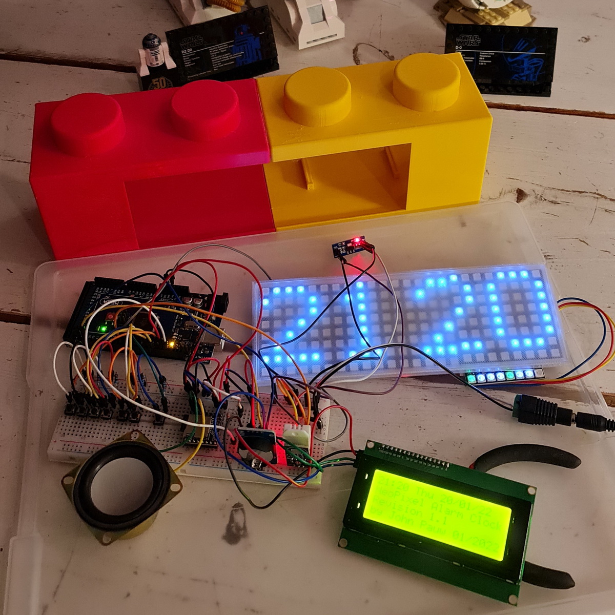 Lego NeoPixel Alarmclock by John Pauw | Download free STL model ...