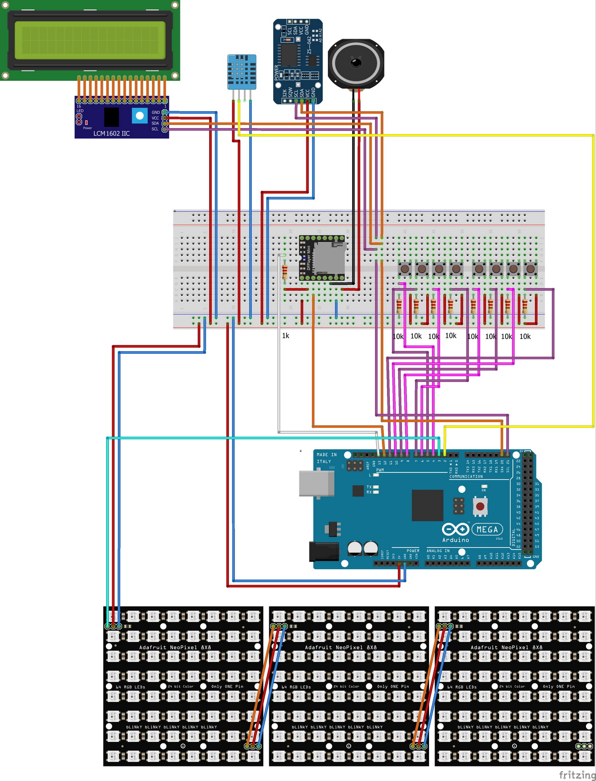 Lego NeoPixel Alarmclock by John Pauw | Download free STL model ...