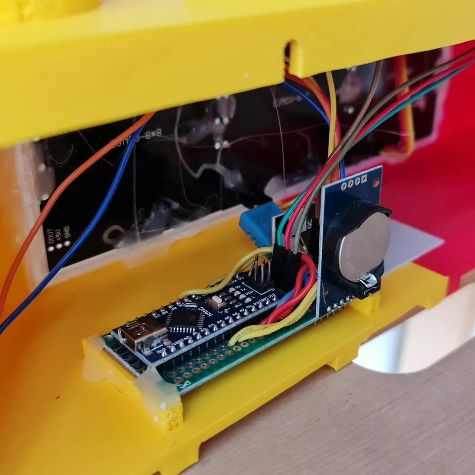 Lego NeoPixel Clock with thermometer by John Pauw | Download free STL ...