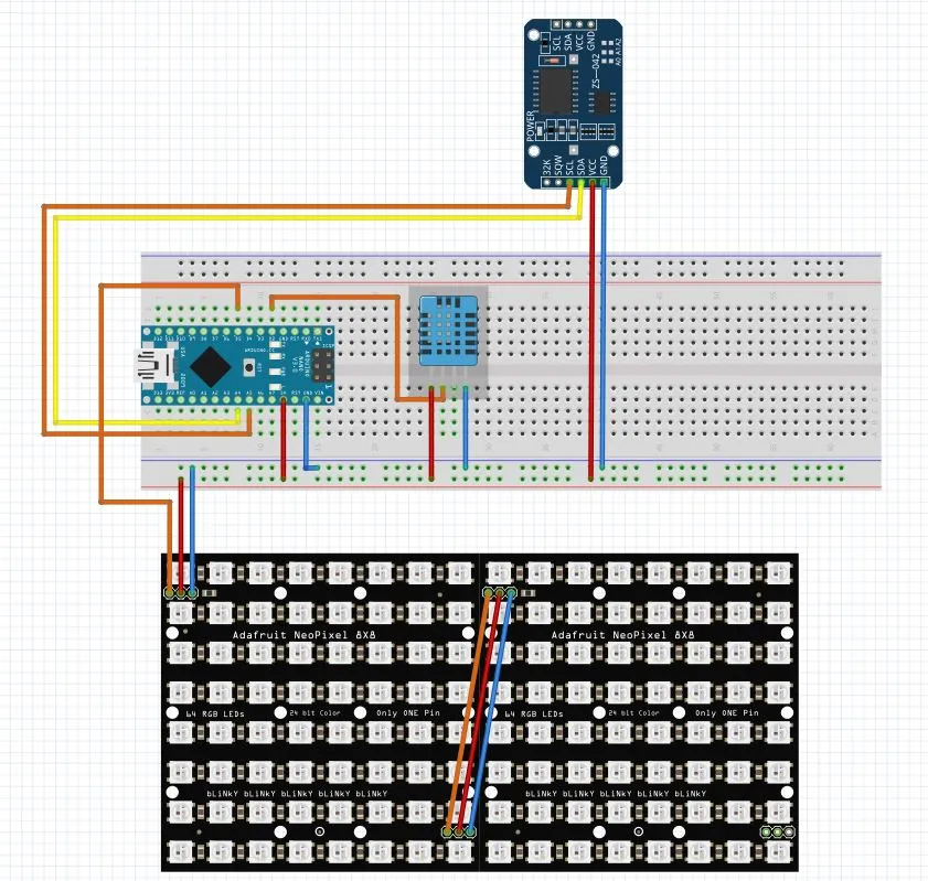 Lego NeoPixel Clock with thermometer by John Pauw | Download free STL ...