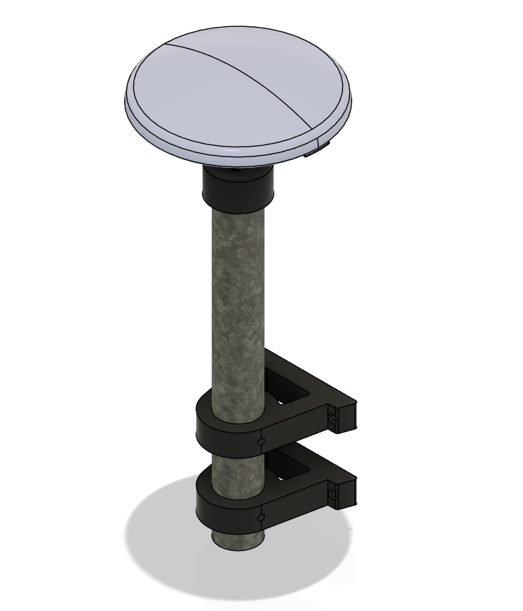 GNSS Antenna Pole Mount by Stijn_ | Download free STL model ...