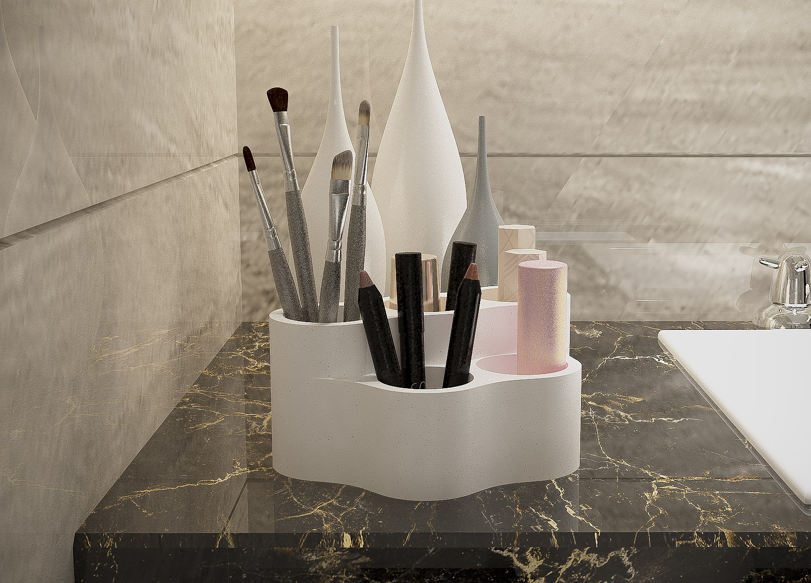 Makeup Holder & Organizer by Nickomc29 | Download free STL model ...
