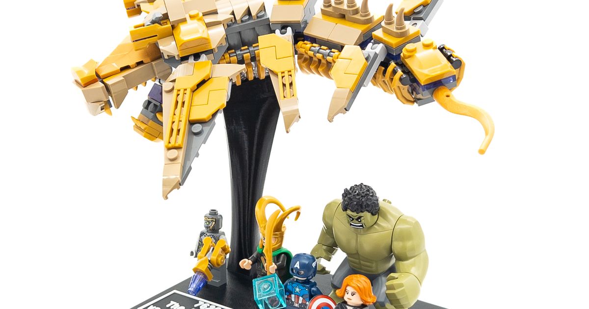 Display Stand for LEGO Marvel 76290 The Avengers vs. The Leviathan by ...