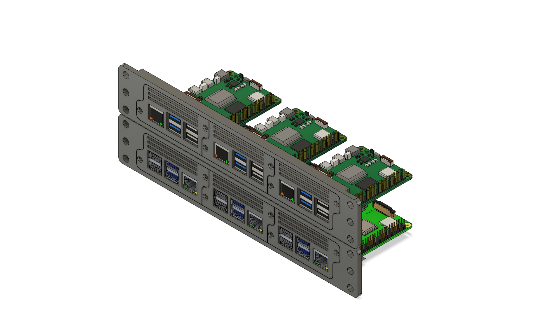 10' - 1U - RPI x3 - Server Rack Panel by Yury Komarov | Download free ...