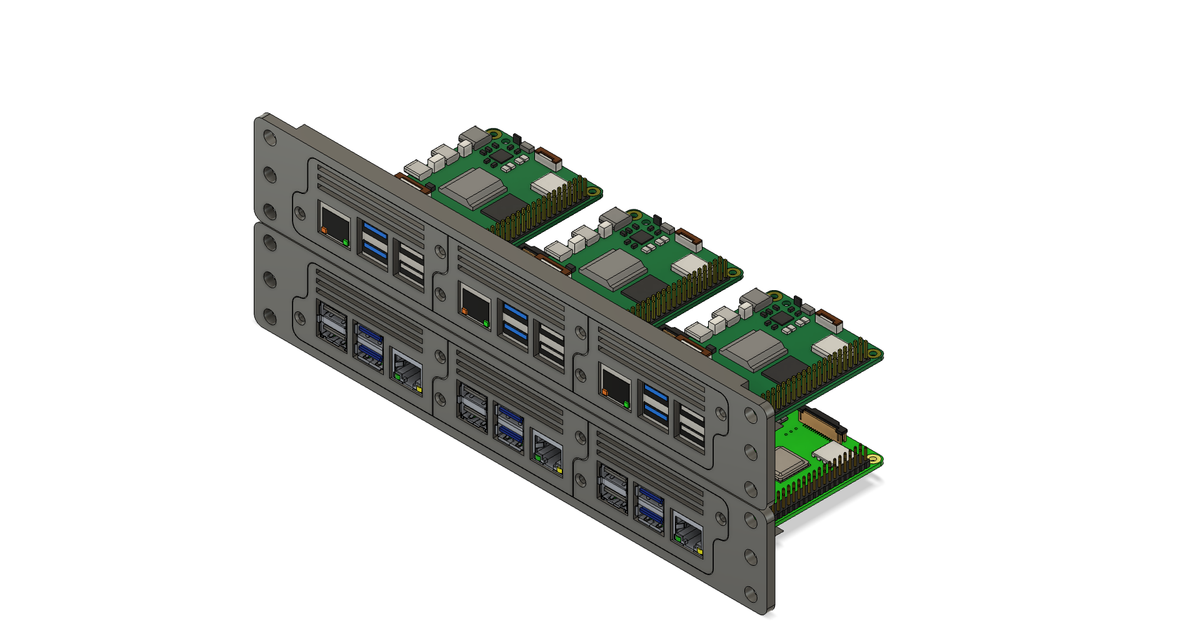 10' - 1U - RPI x3 - Server Rack Panel by Yury Komarov | Download free ...