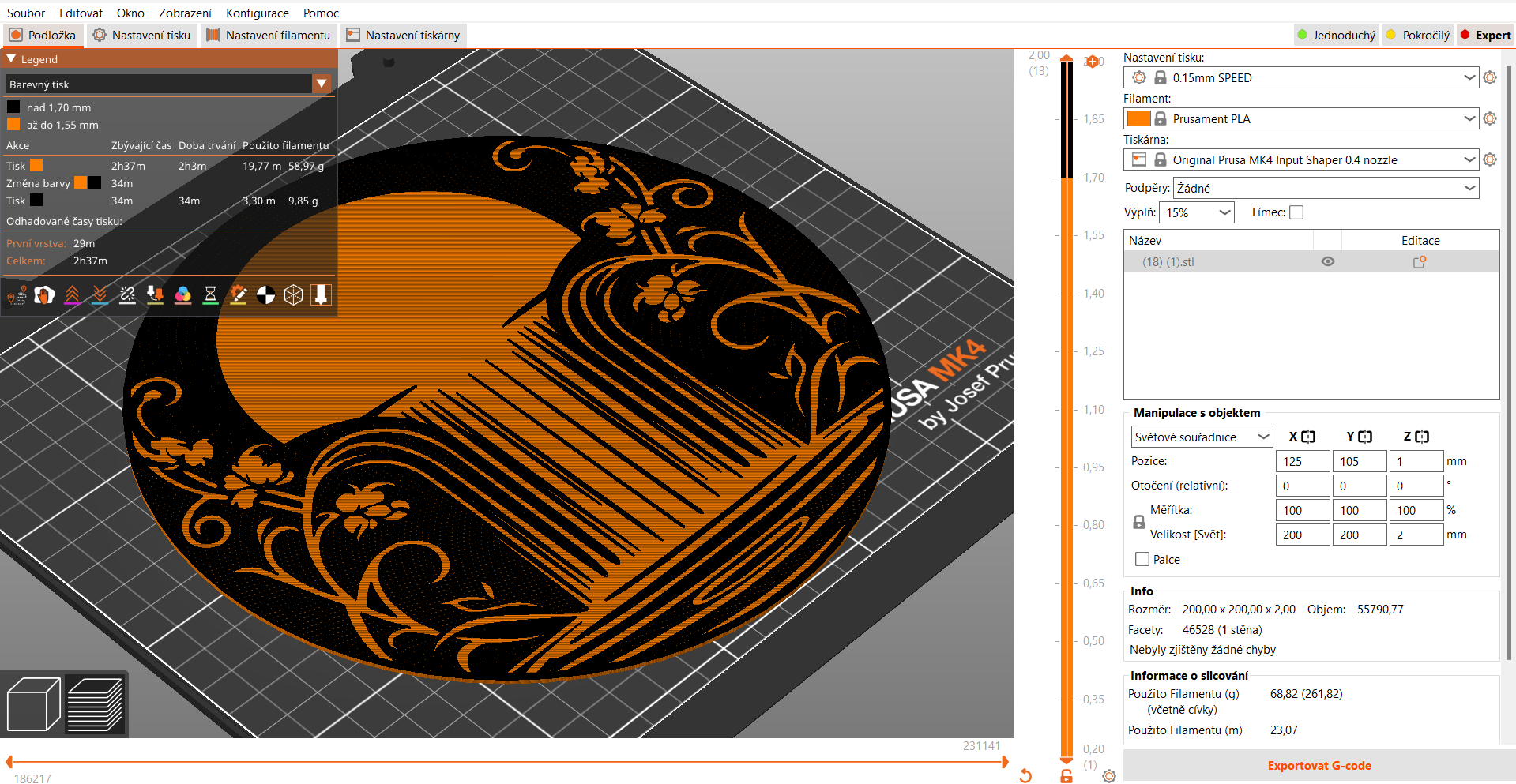 Wall art: Waterfall (two colours) by Nina Máčová | Download free STL ...