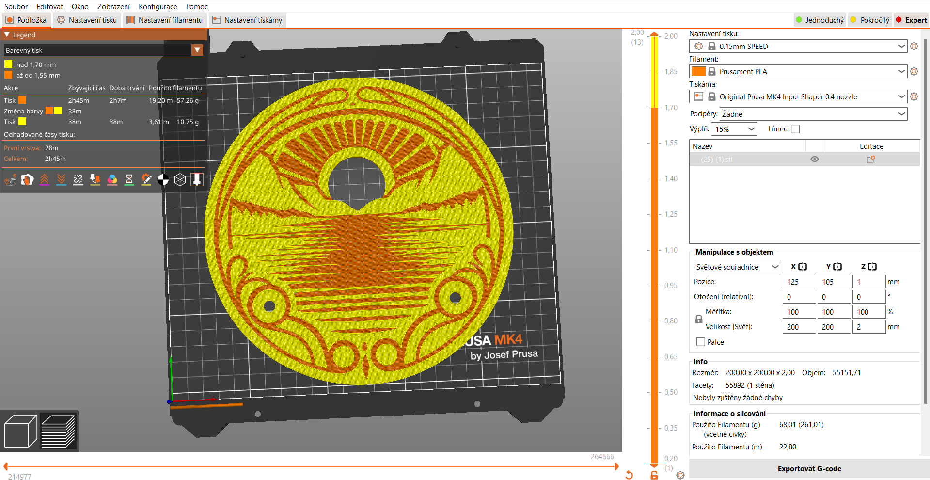 Wall art: Sunset (two colours) by Nina Máčová | Download free STL model ...