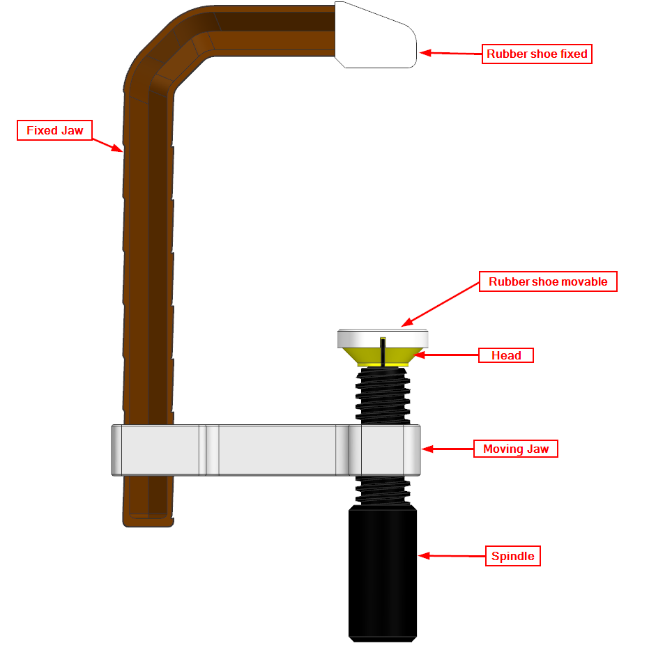 Clamp - Strong and adjustable by 93djen | Download free STL model ...