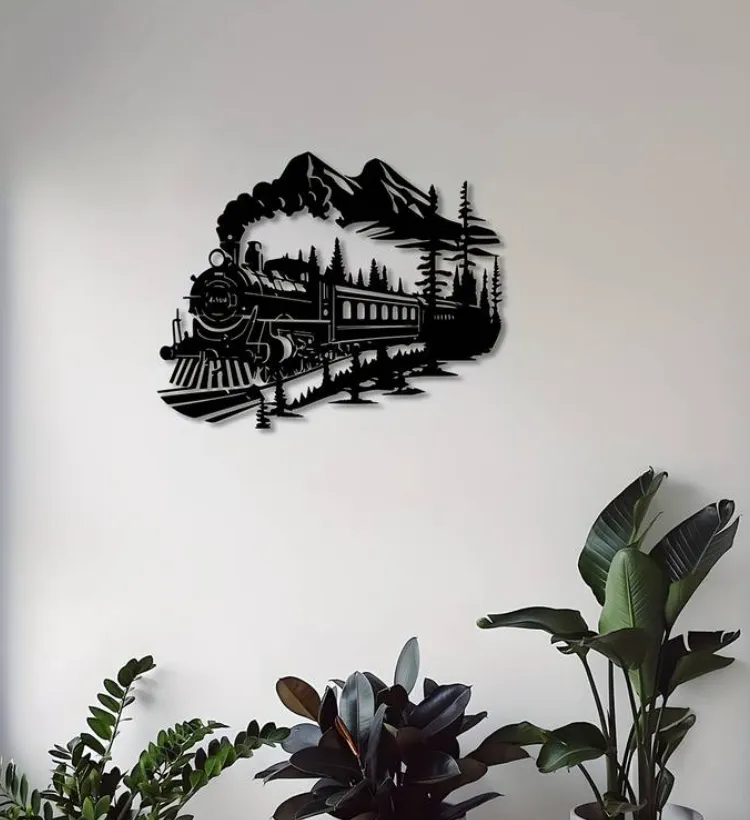 Bohemian Style Steam Train Wall Decor by Jura Švébiš | Download free ...
