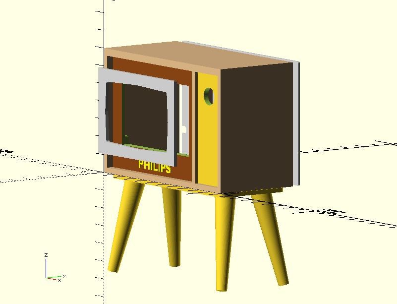 Vintage Television by Marcel V | Download free STL model | Printables.com