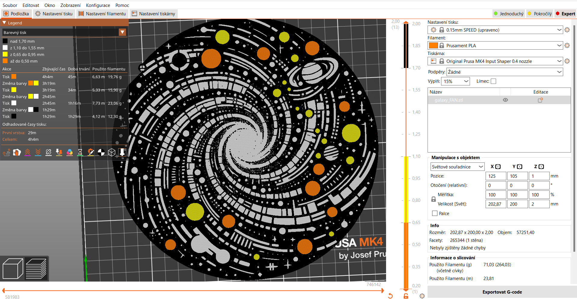 Wall art: Galaxy 2 (four colours) by Nina Máčová | Download free STL ...