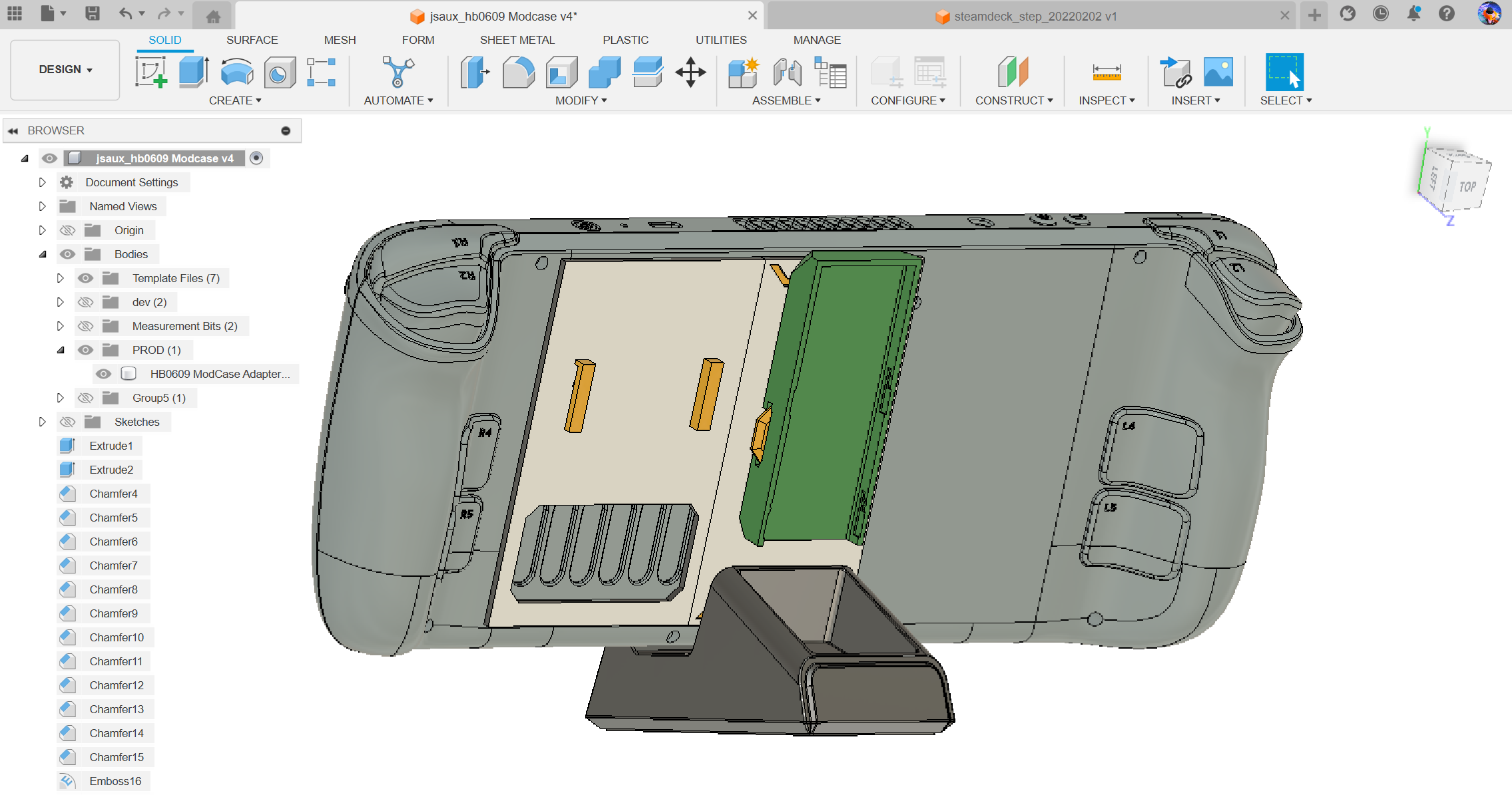 JSAUX HB0609 Steam Deck Modcase Adapters by Sp4m | Download free STL ...