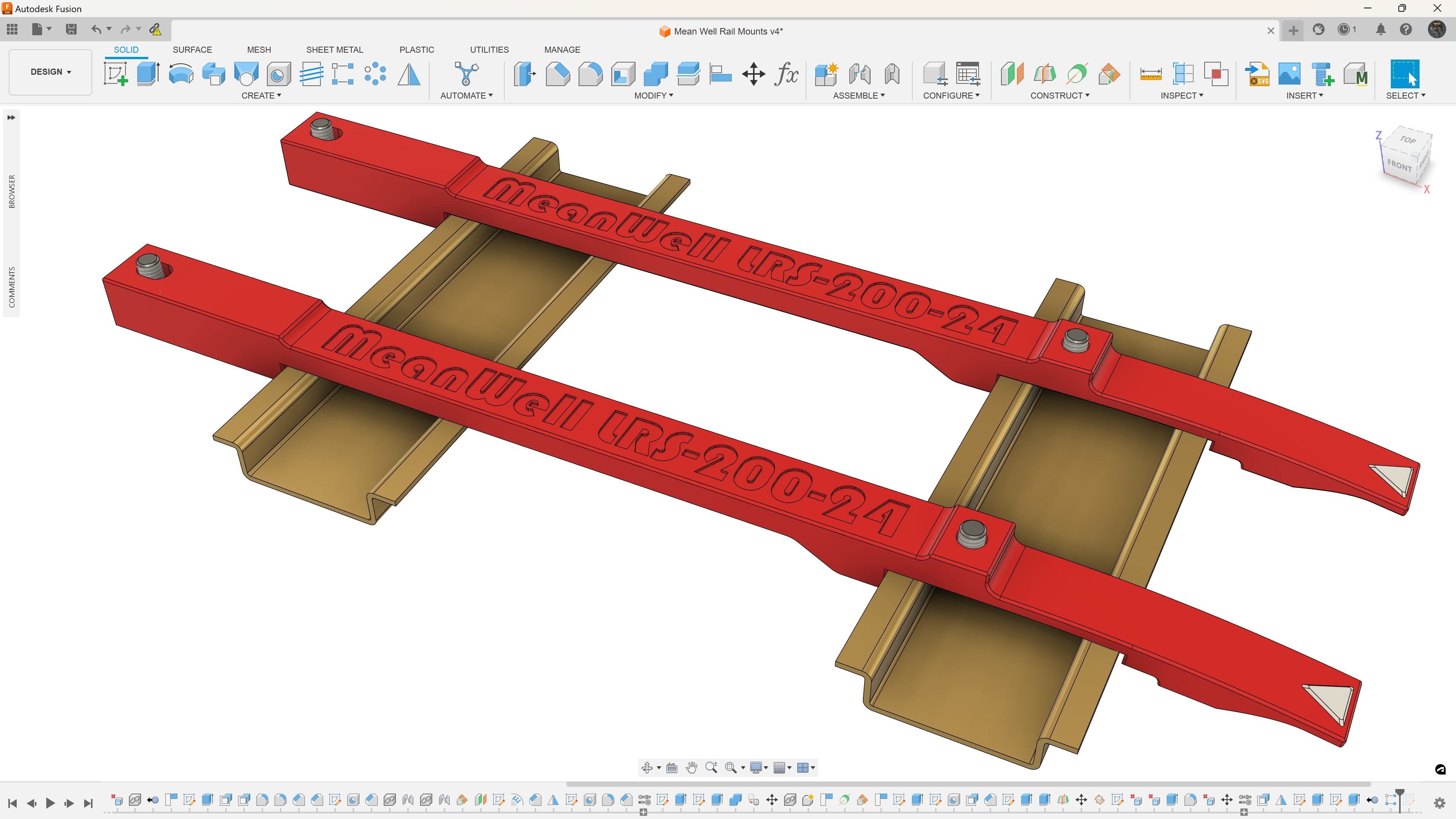 Mean Well LRS-200-XX PSU DIN-Rail Mount by Durahl | Download free STL ...