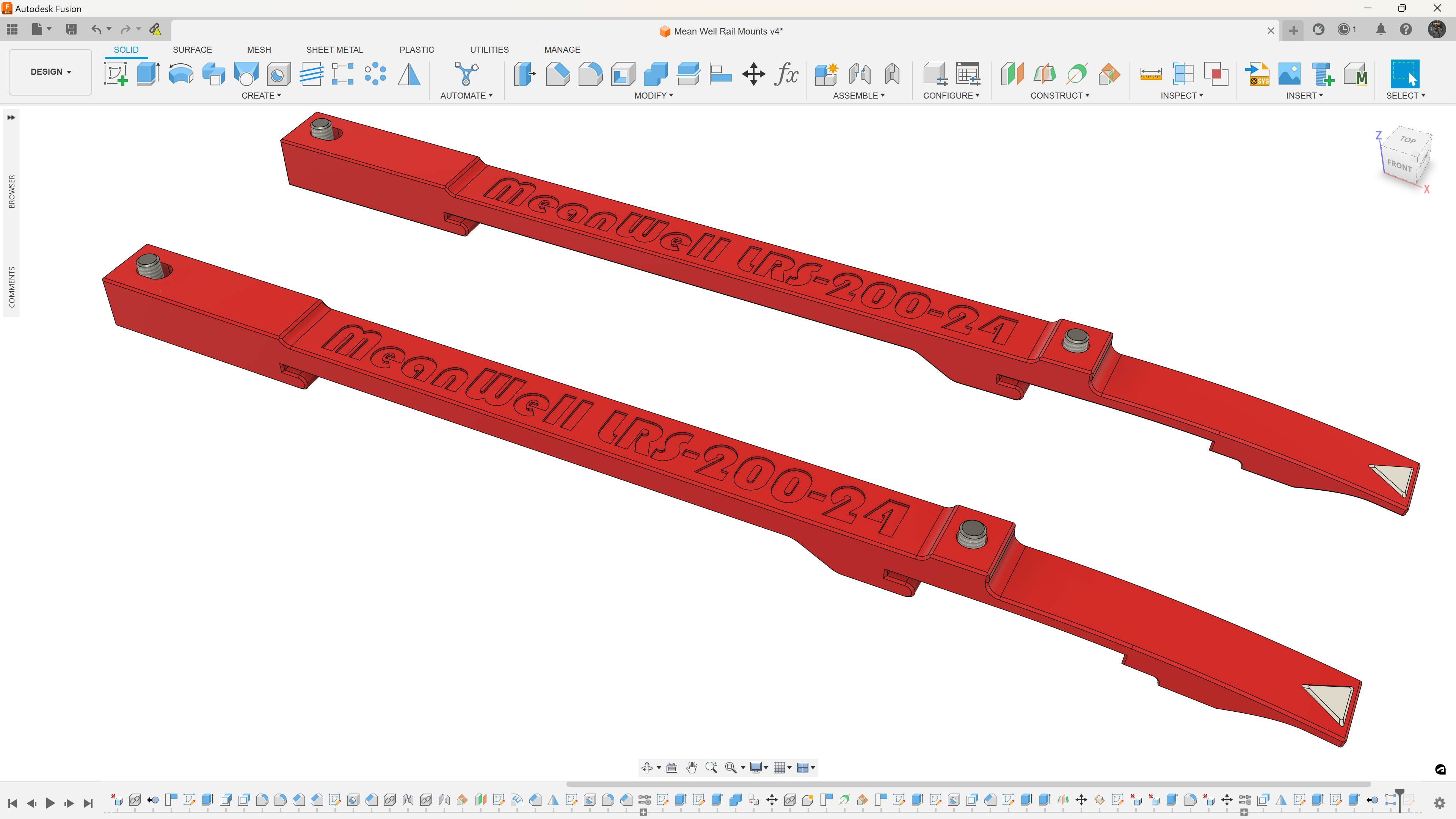 Mean Well LRS-200-XX PSU DIN-Rail Mount by Durahl | Download free STL ...