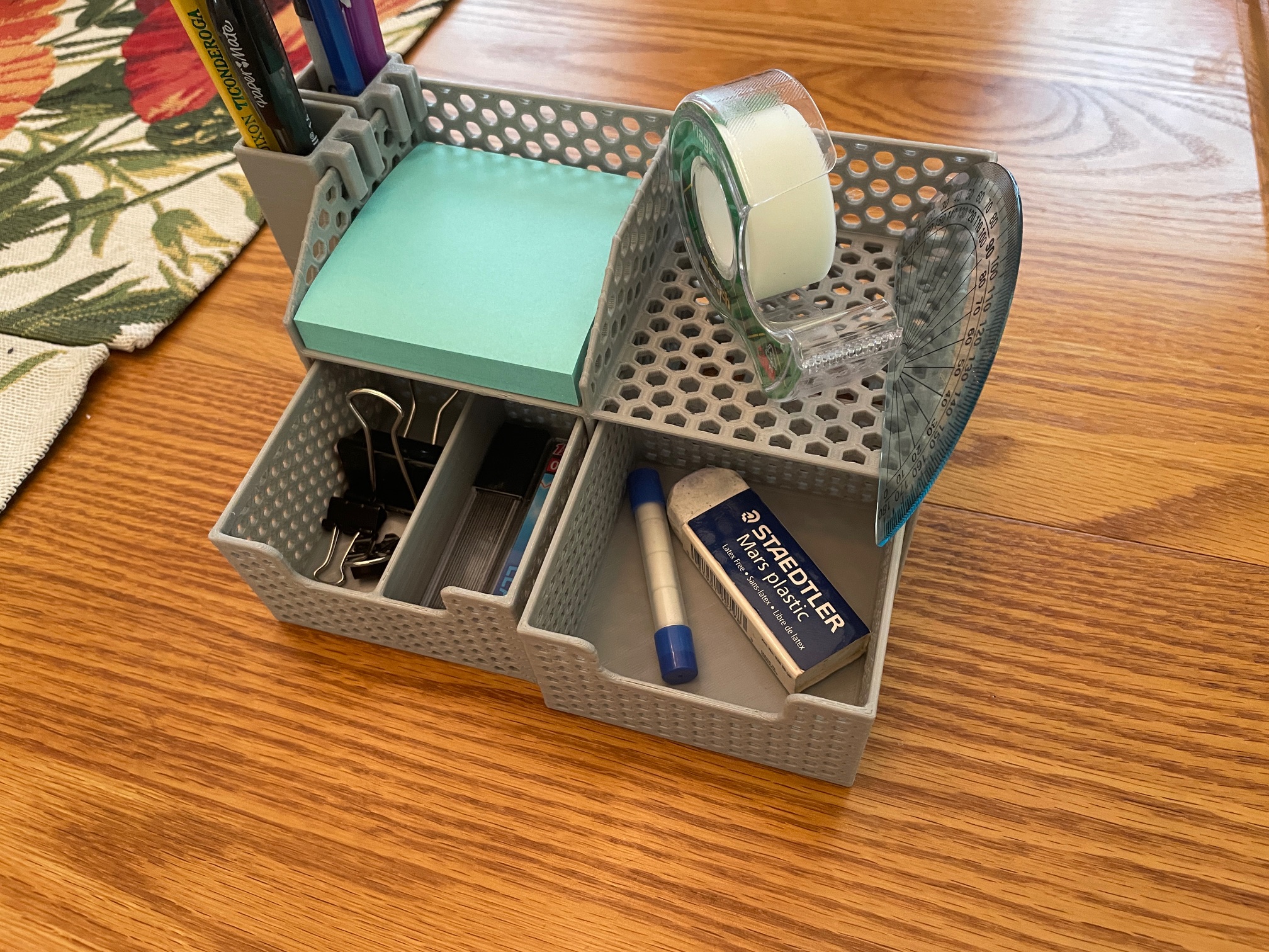 Honeycomb Desk Organizer with Drawer by JayBird_25 | Download free STL ...