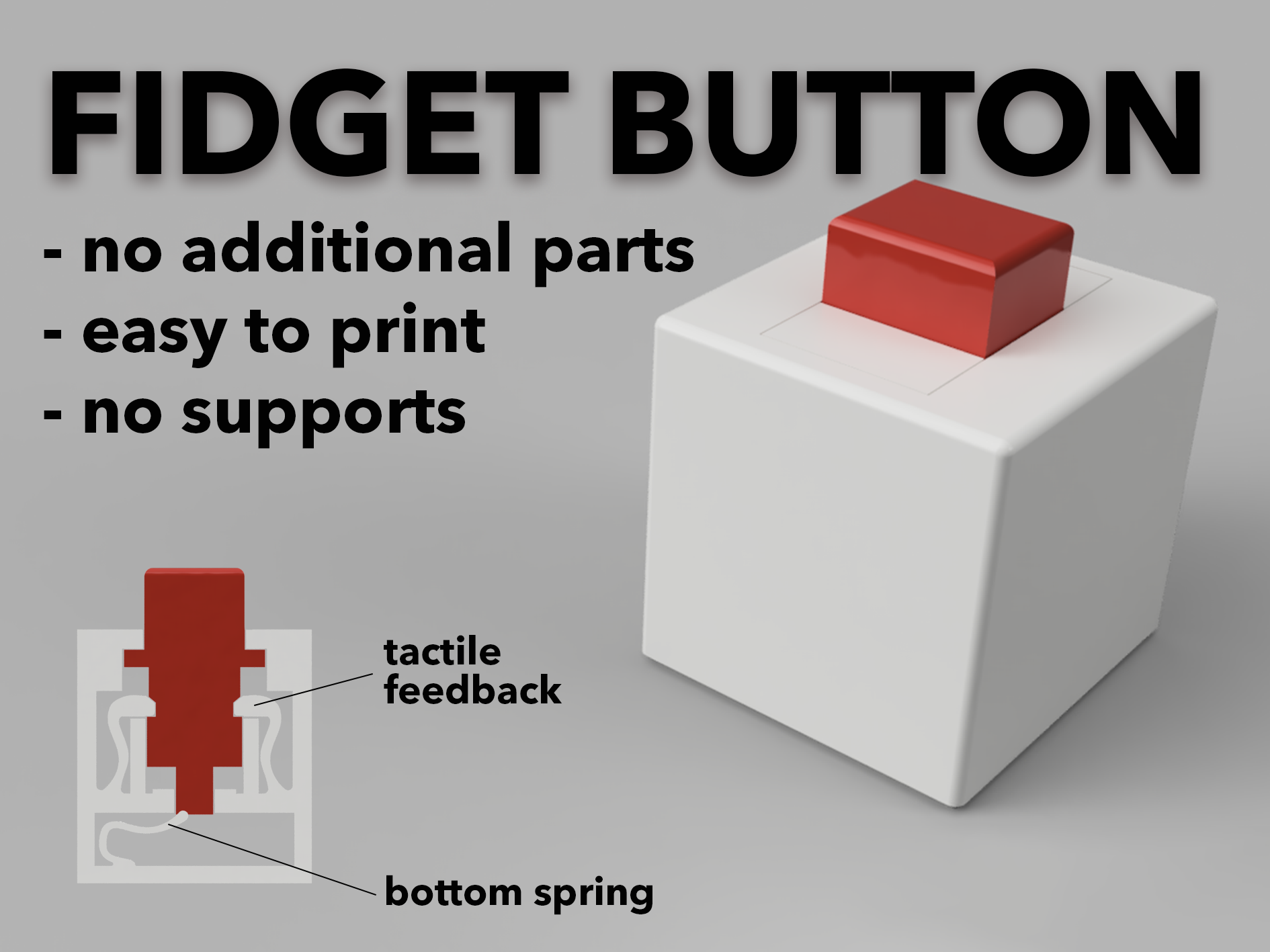 Fidget Button by LukasM | Download free STL model | Printables.com