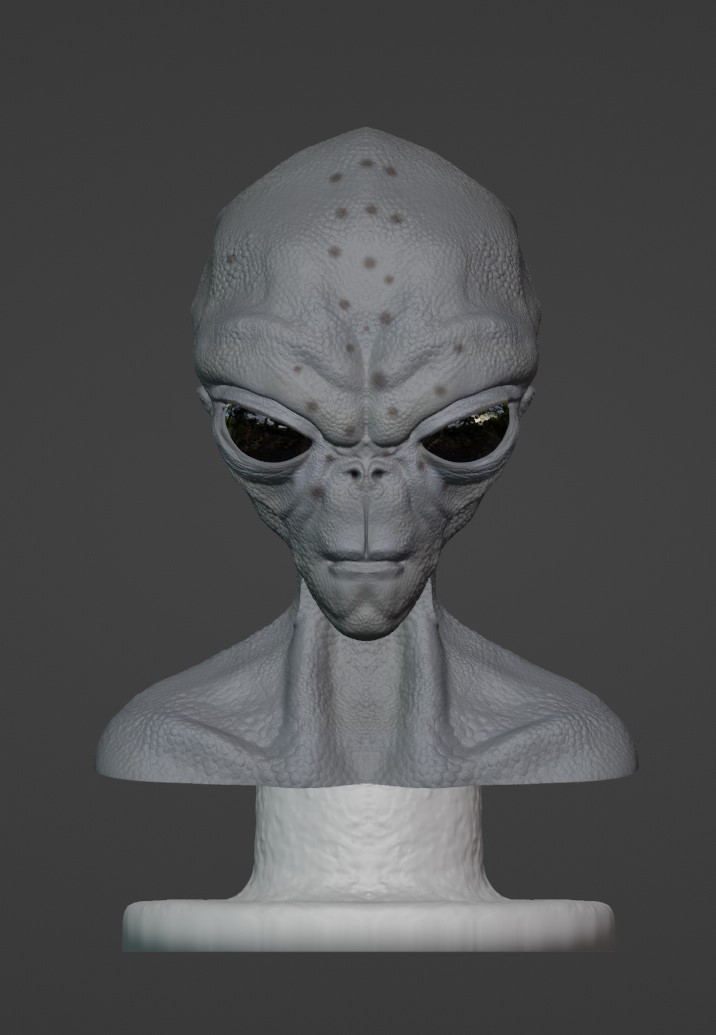 Grey Alien Bust by DoubleDSculpt | Download free STL model | Printables.com