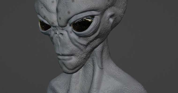 Grey Alien Bust by DoubleDSculpt | Download free STL model | Printables.com