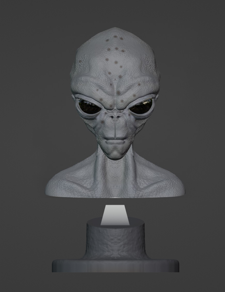 Grey Alien Bust by DoubleDSculpt | Download free STL model | Printables.com