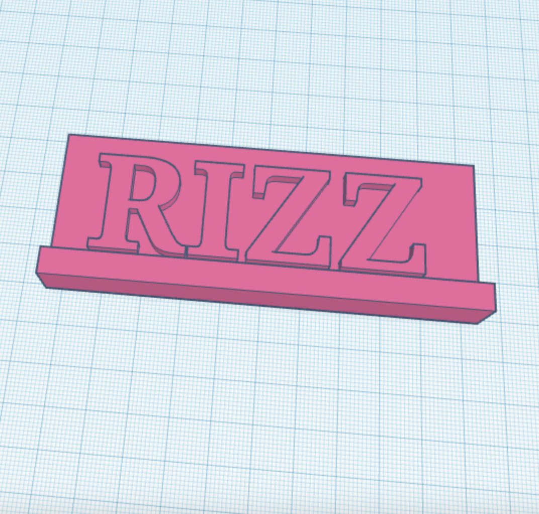 RIZZ name plate par mylesb | Téléchargez gratuitement un modèle STL ...