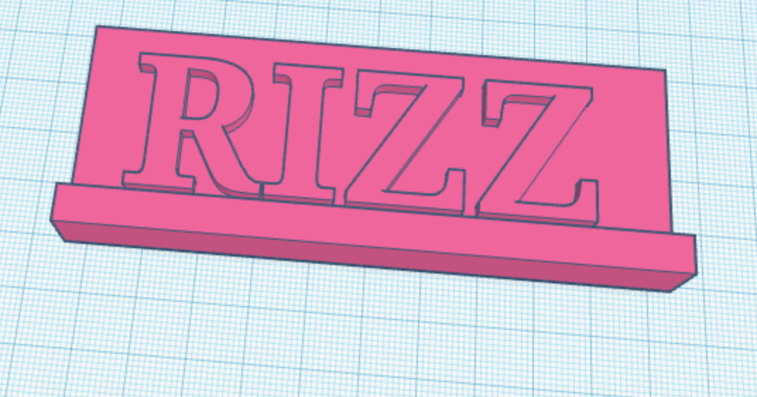 RIZZ name plate by mylesb | Download free STL model | Printables.com