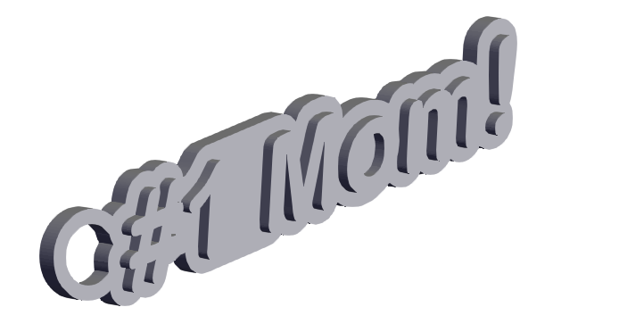 #1 Mom Keychain por Eli's 3D Printing and Designing | Descargar modelo ...
