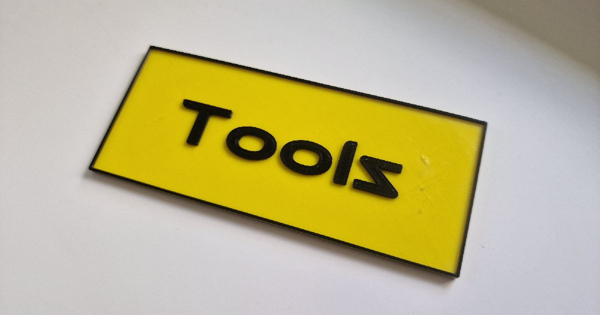 Tools label by Petr Surý | Download free STL model | Printables.com