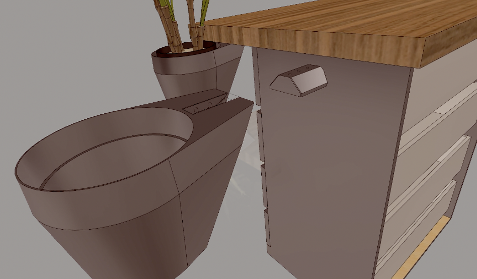 Underhanging Desk Plant Pot by TimTheEngineer | Download free STL model ...