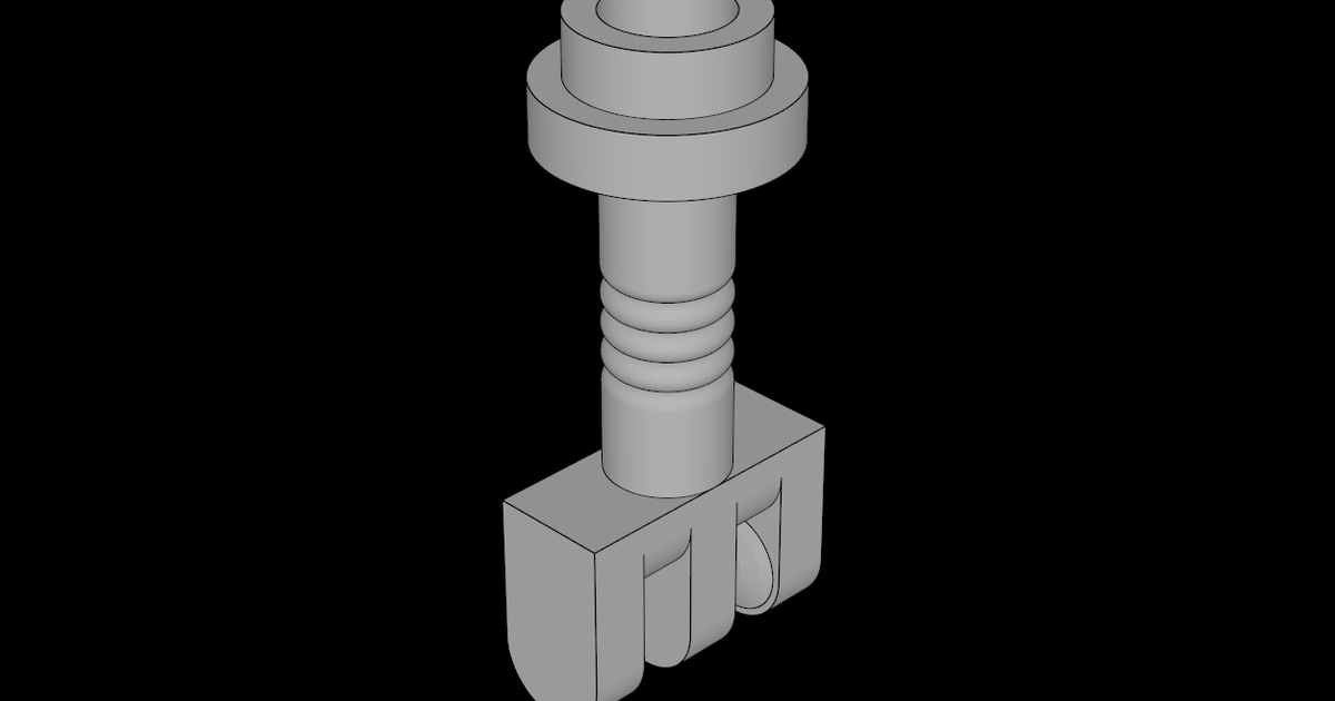 Lego Compatible (2433.dat) Hinge Bar 2 with 3 Fingers and Top Stud by ...