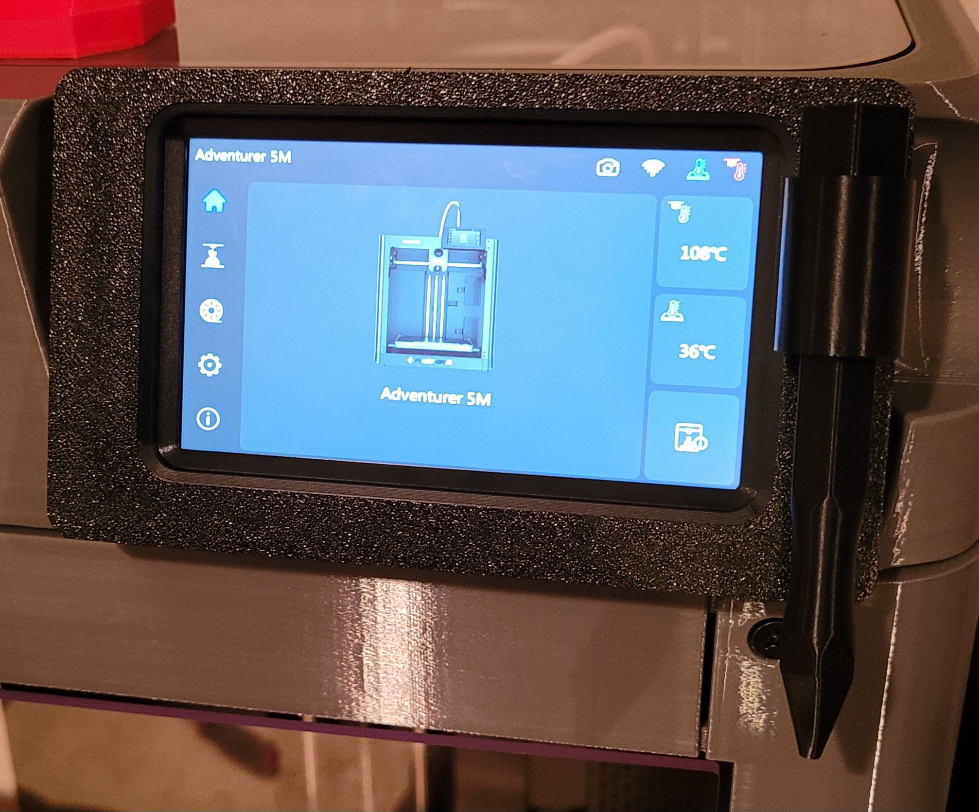 FlashForge Adventurer 5m Screen Bezel: With and Without Stylus Holder ...