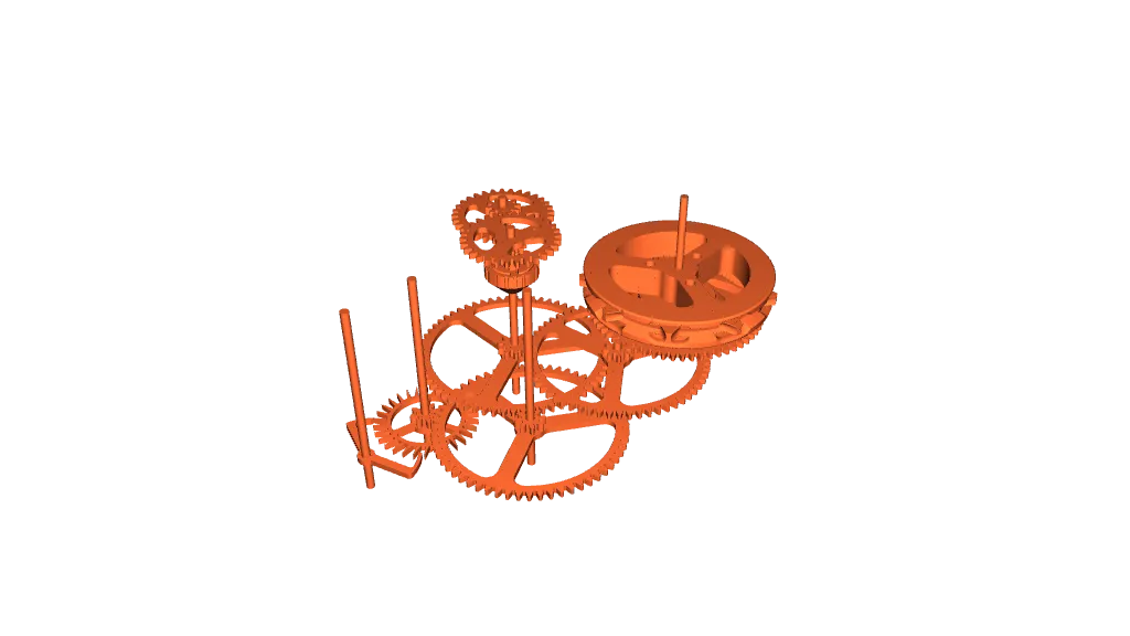 Clock Gear Train Assembly by jattie | Download free STL model ...