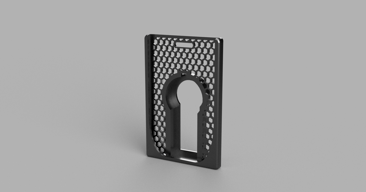 RSA badge holder w Honeycomb design by Tim | Download free STL model ...