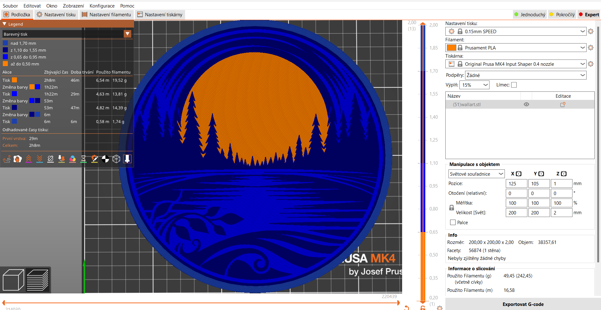 Wall art: Sunrise (four colours) by Nina Máčová | Download free STL ...