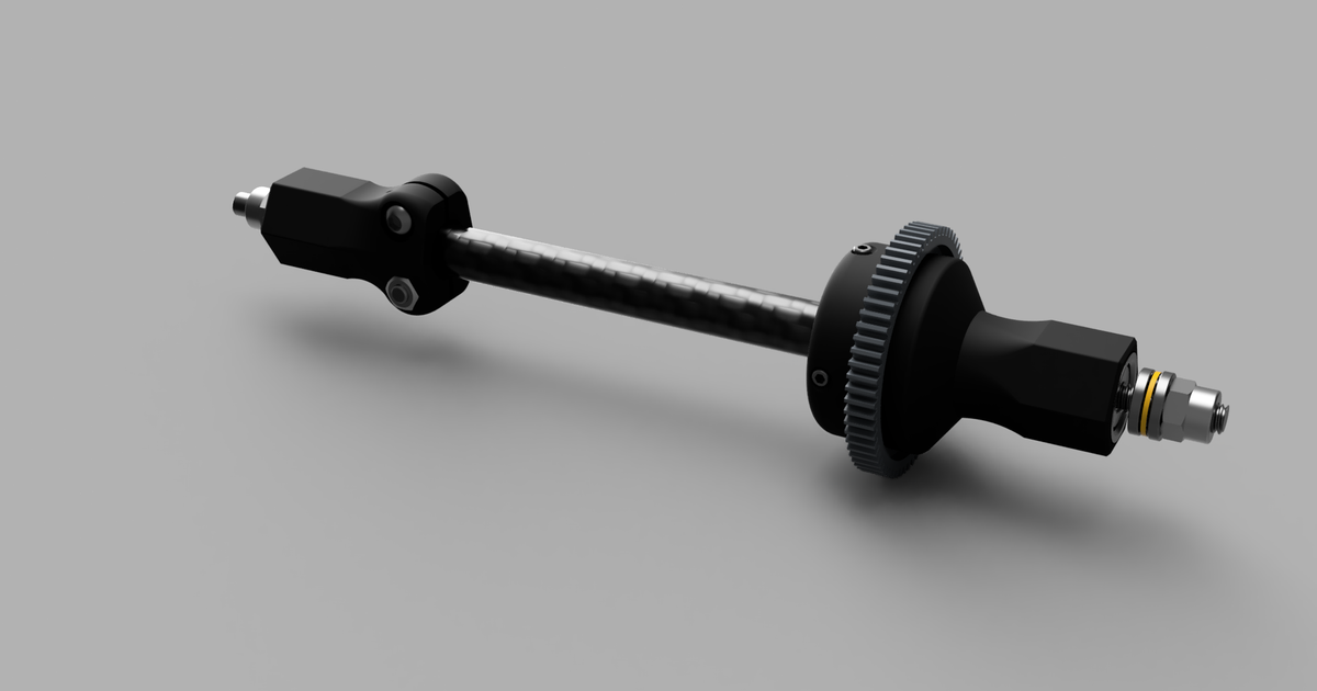 Carbon ball differential axle MK II for Evo 4+ RC F1 car by Kent ...